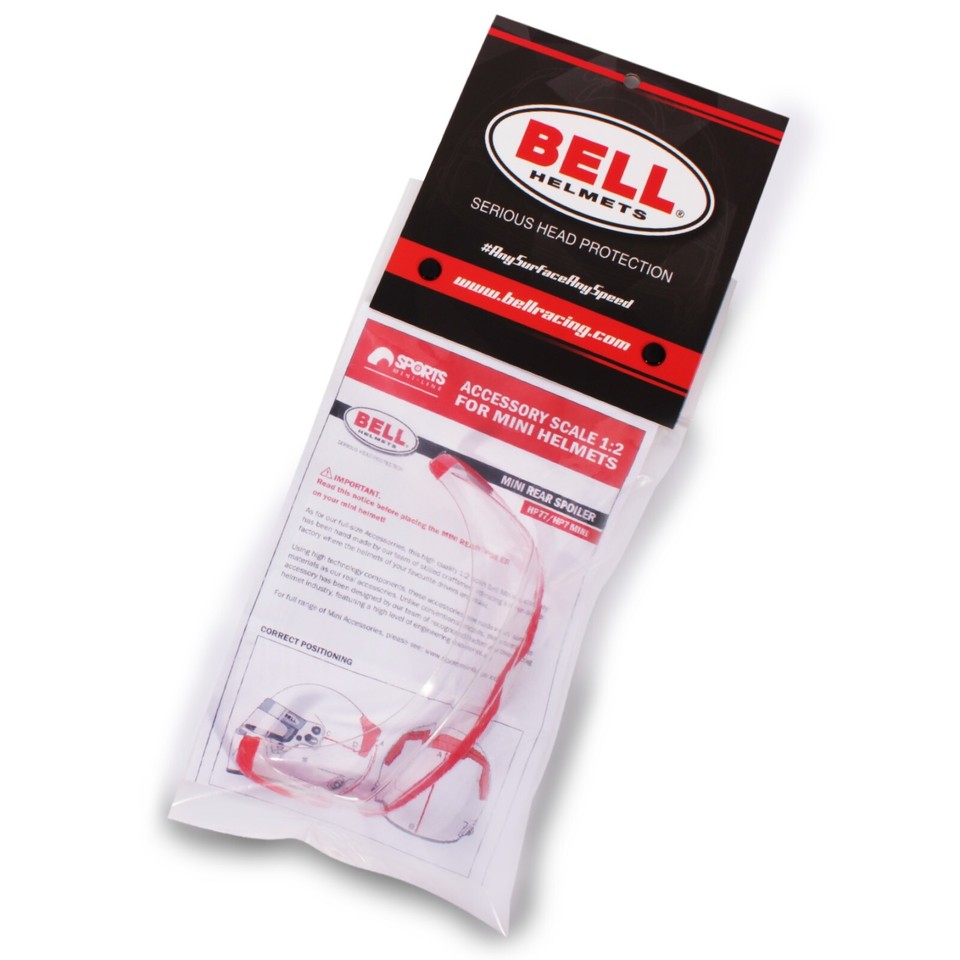 Bell HP7/77 1:2 Half Scale Helmet Rear Spoiler Accessory, Clear See ...