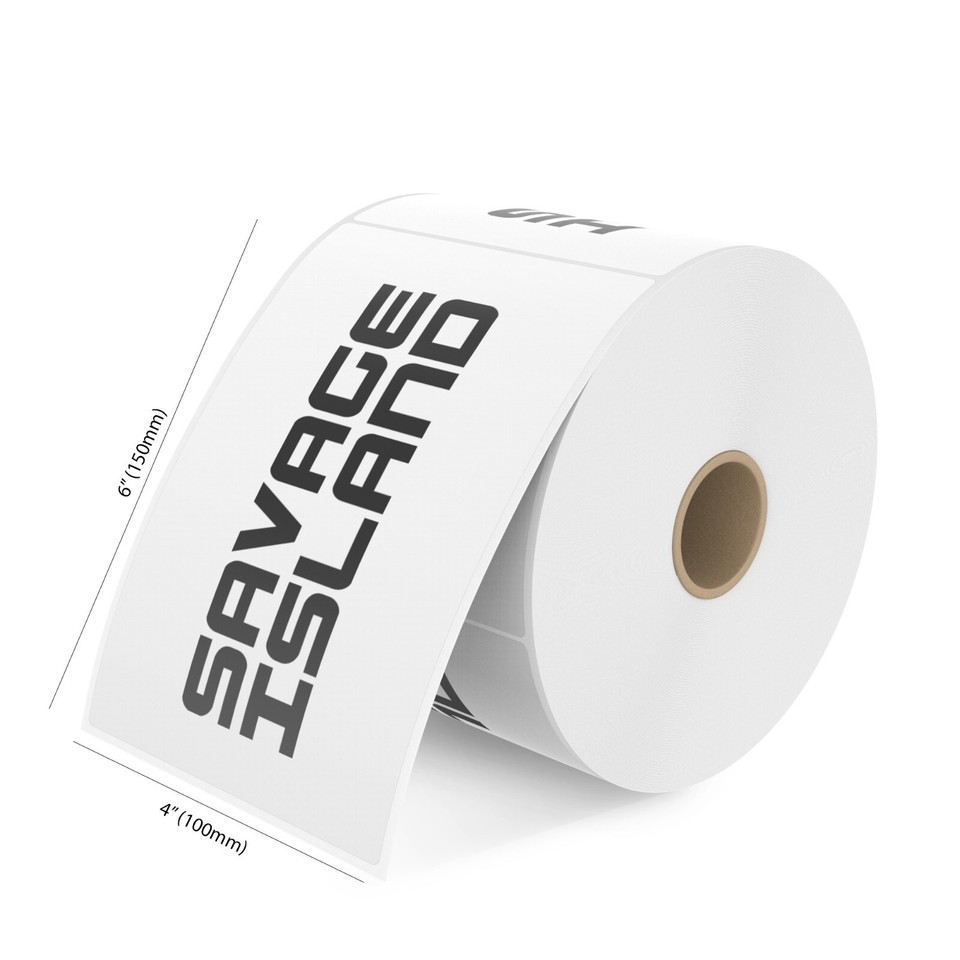 6x4" 100x150mm Direct Thermal Postage Label Shipping Labels 500/roll ...
