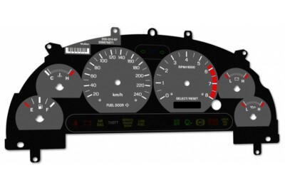 Ford MUSTANG 1999-2004 Replacement Tacho Face Gauge From Mph To Km/H ...
