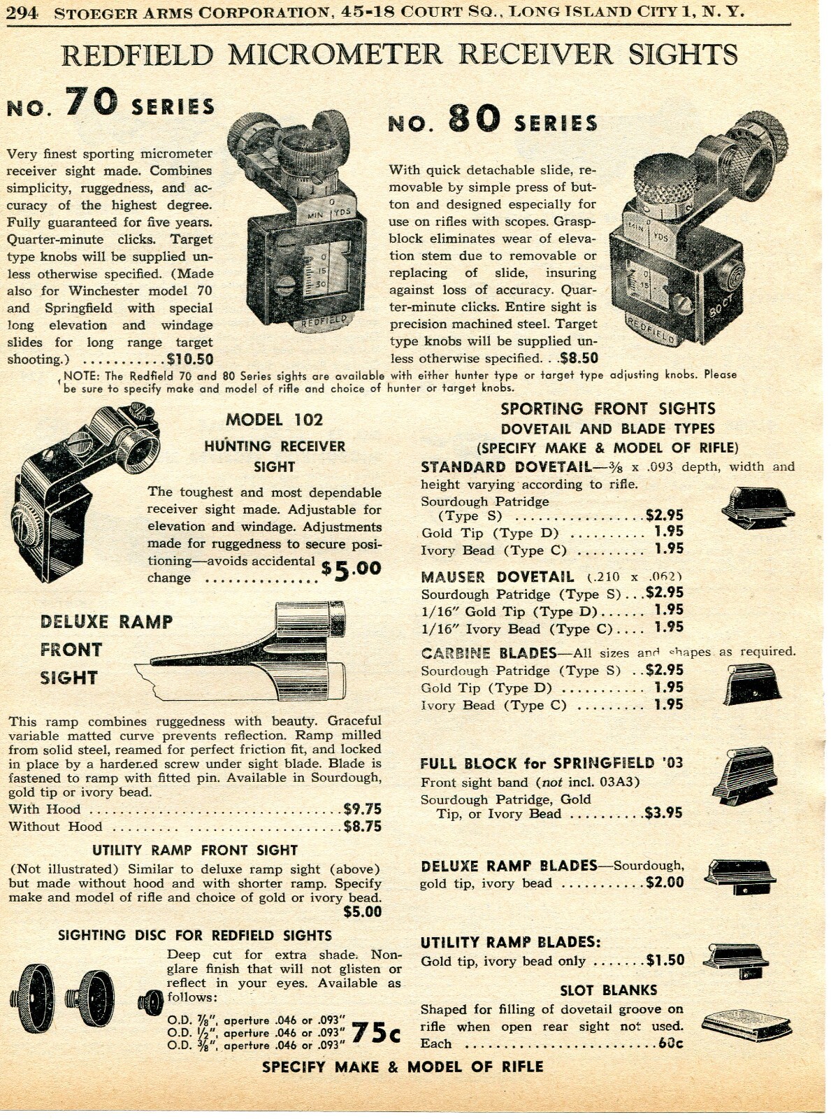 1961 Print Ad of Redfield 70 80 Series Micrometer Rifle Receiver Sights ...