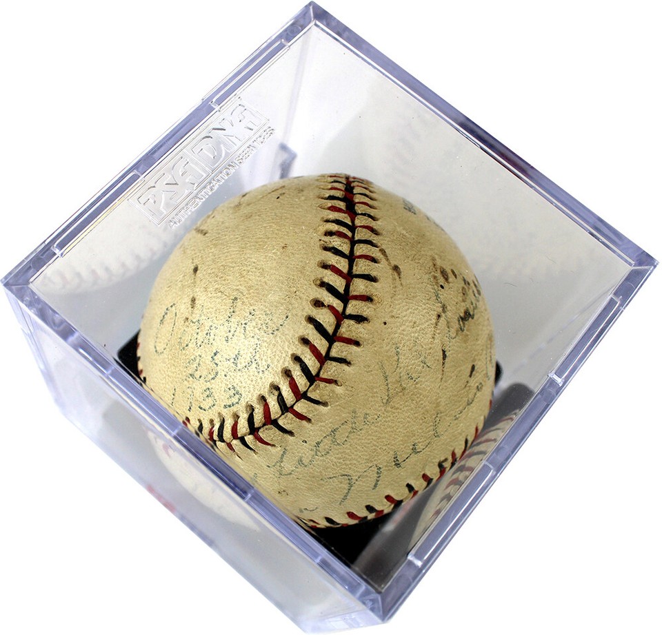 Mel Ott Autographed NL Baseball Inscribed Oct 28 1933 PSA - Rare Single ...