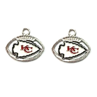 Chiefs NFL Metal Charms painted Logo, NFL Football for earrings or ...
