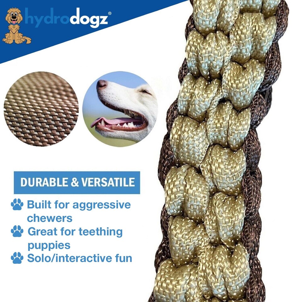 2 Pack Dog Rope Chew Toy Bundle Lot Squeaky Tug Interactive Teething ...