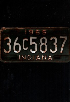 Vintage 1965 INDIANA License Plate - Crafting Birthday MANCAVE slf | eBay