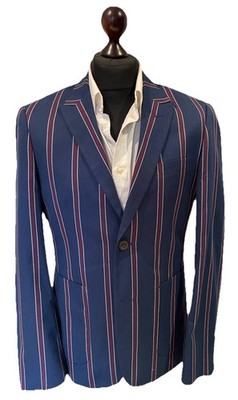 Men’s striped blazer sports jacket. Classic design by Stefano Conti. 42 ...