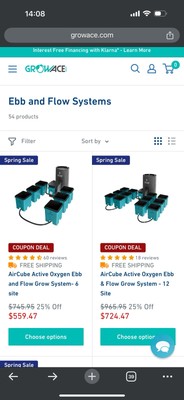 Grow Ace Air Cube 18 Site Ebb And Flow Grow System. Can Be 2 9 Site Or ...