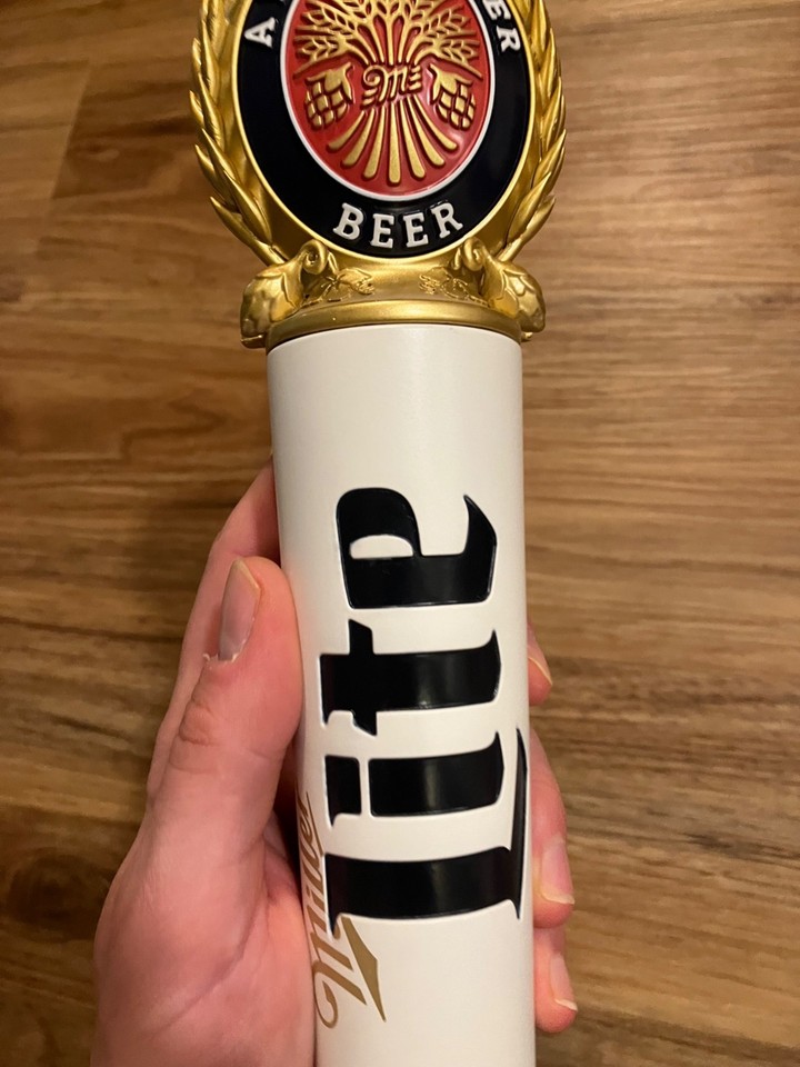 Miller Lite Beer Tap Handle Knob Keg Draft Bar Topper Brewing Kegerator ...