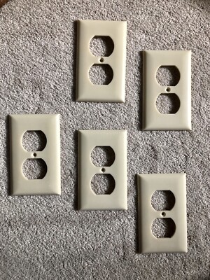 Vintage Slater Sta-Kleen Ivory Bakelite 2-Socket Outlet Cover Plate Set ...