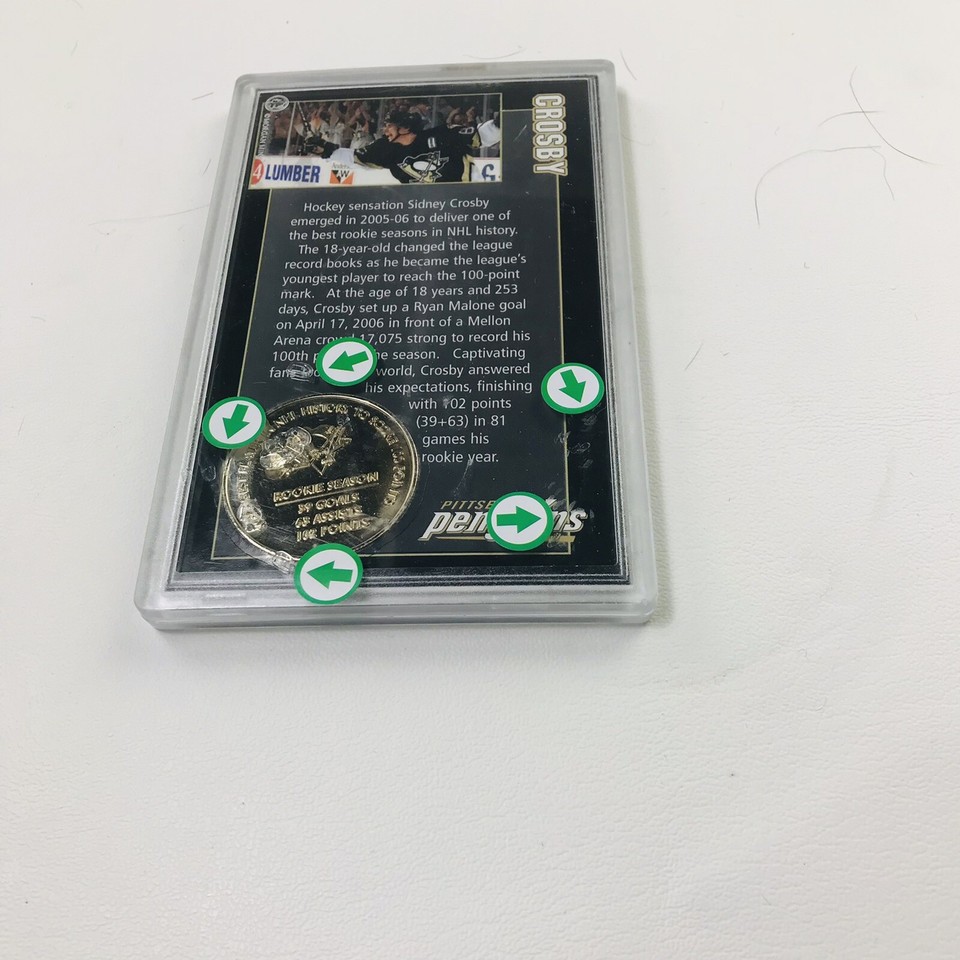 Pittsburg Penguin's Sidney Crosby First Rookie To Score 100 Points Card ...