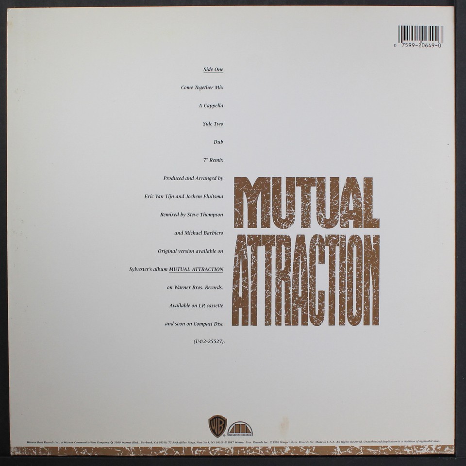SYLVESTER: mutual attraction WB 12" Single 33 RPM | eBay