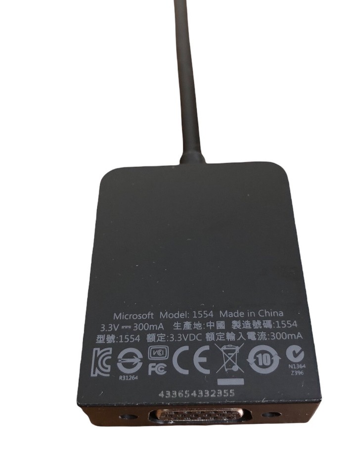 GENUINE Microsoft Surface Pro 2/3/4 Mini-DP DisplayPort-to-VGA Adapter ...