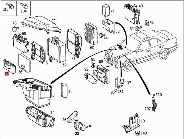 Genuine Relay Unit MERCEDES R170 S210 W170 W210 Cabrio Sedan Wagon ...