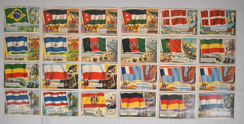 98 Vtg 1956-1959 A&BC Gum TOPPS Flags of the World Trading Cards | eBay