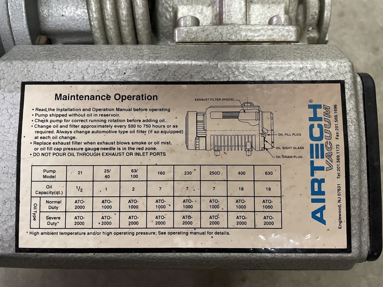 Airtech L-21 Vacuum Pump | eBay