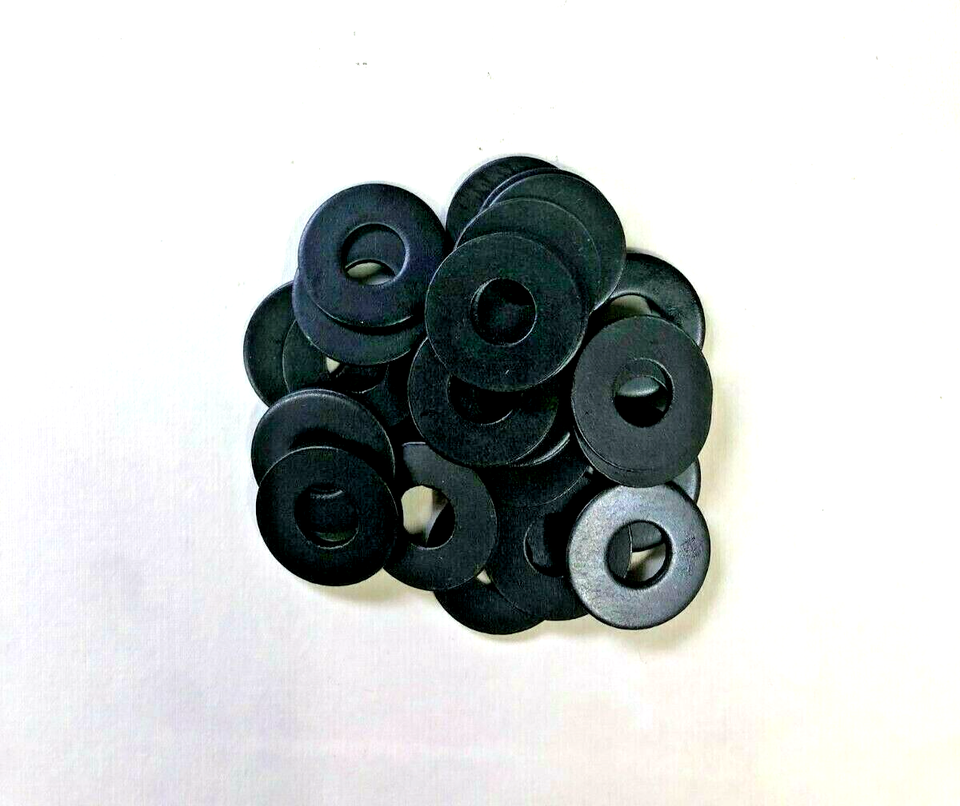(200) #10 (3/16) & 6mm FLAT WASHER- USS BLACK OXIDE, #10 3/16 & 6mm ...