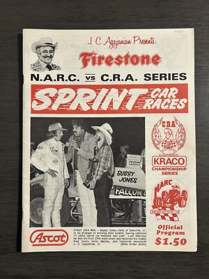 NARC World Of Outlaws USAC Sprint Car Racing Program Bubby Jones Ascot ...