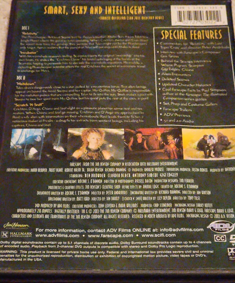 Farscape Season 3 Collection 3 DVD 702727030222| eBay