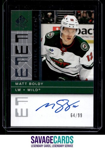 2022-23 SP Authentic Future Watch Auto Retro Matt Boldy /99 #RFWA2-MB ...