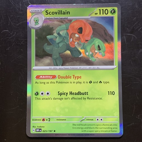 Pokémon TCG Scovillain Sv03: Obsidian Flames 025/197 Holo Rare for sale ...
