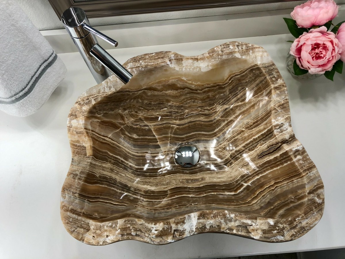 Onyx Stone Vessel Sink Modern Natural Stone Bathroom Sink Etsy Onyx