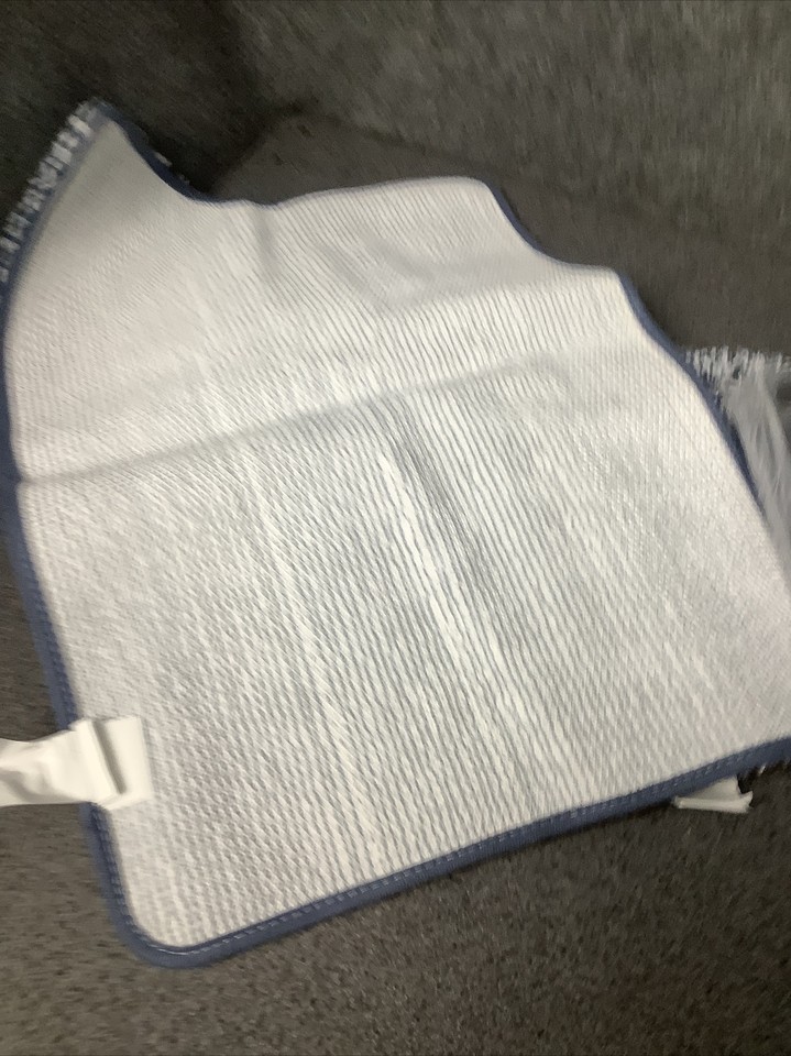 Bath Rug /Shower Curtain/ Shower Liner + Hooks Bundle Blue + White M65B ...