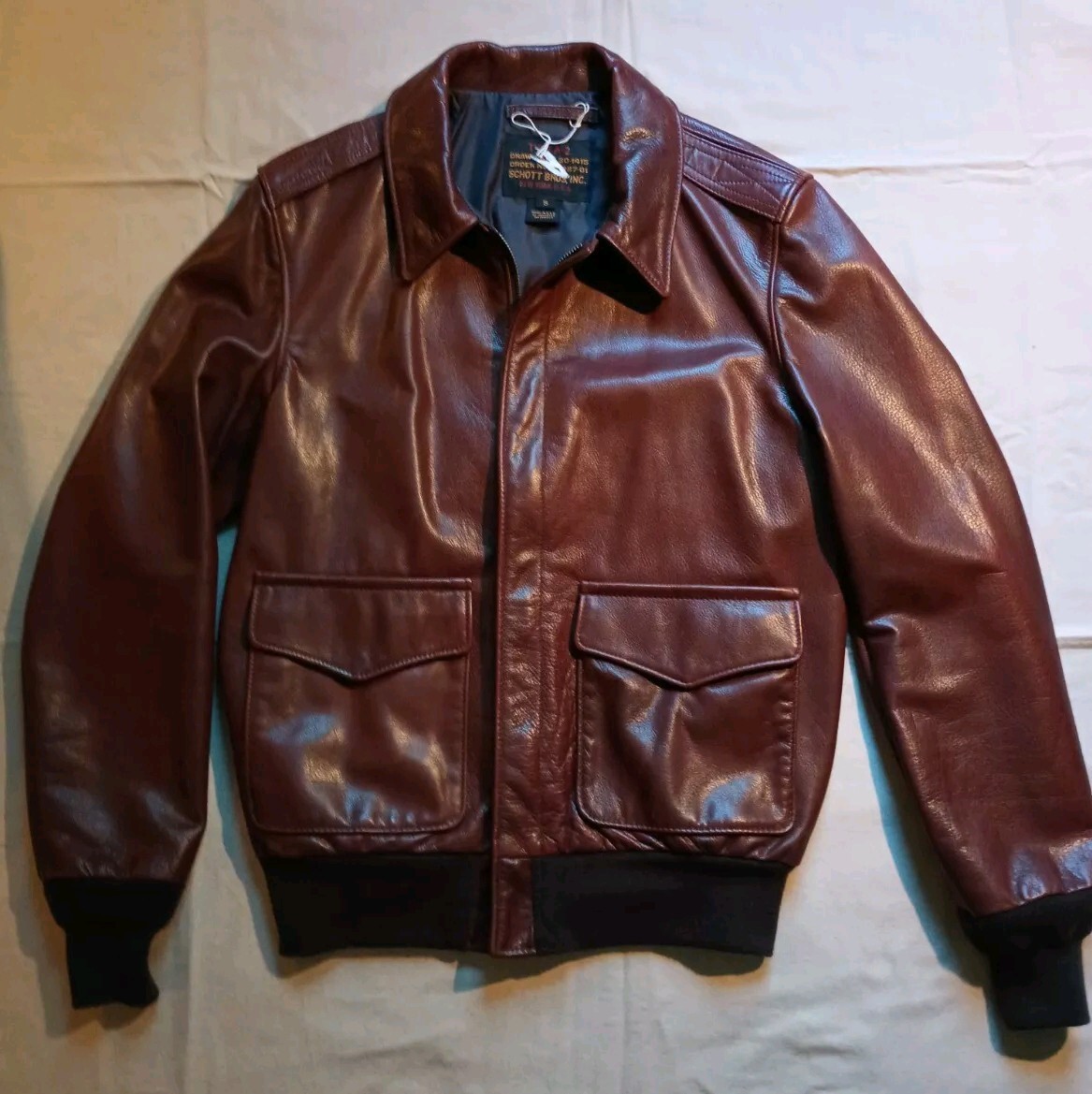 Schott 574 Bomber Leather Flight Jacket - Gem