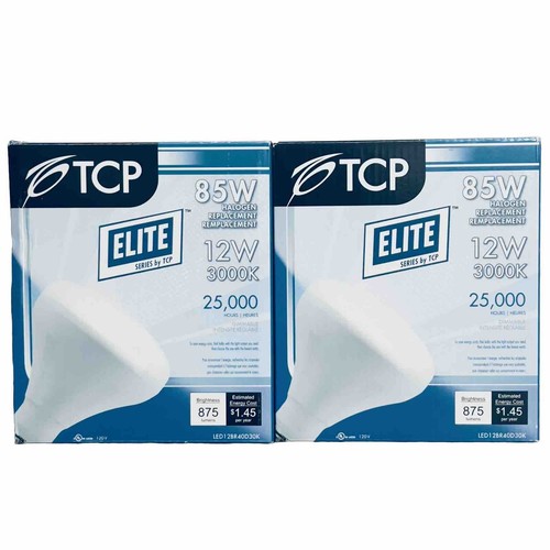 New 2 TCP Elite LED12BR40D30K Elite Led Light Bulb 12W/85W Lot of 2 ...