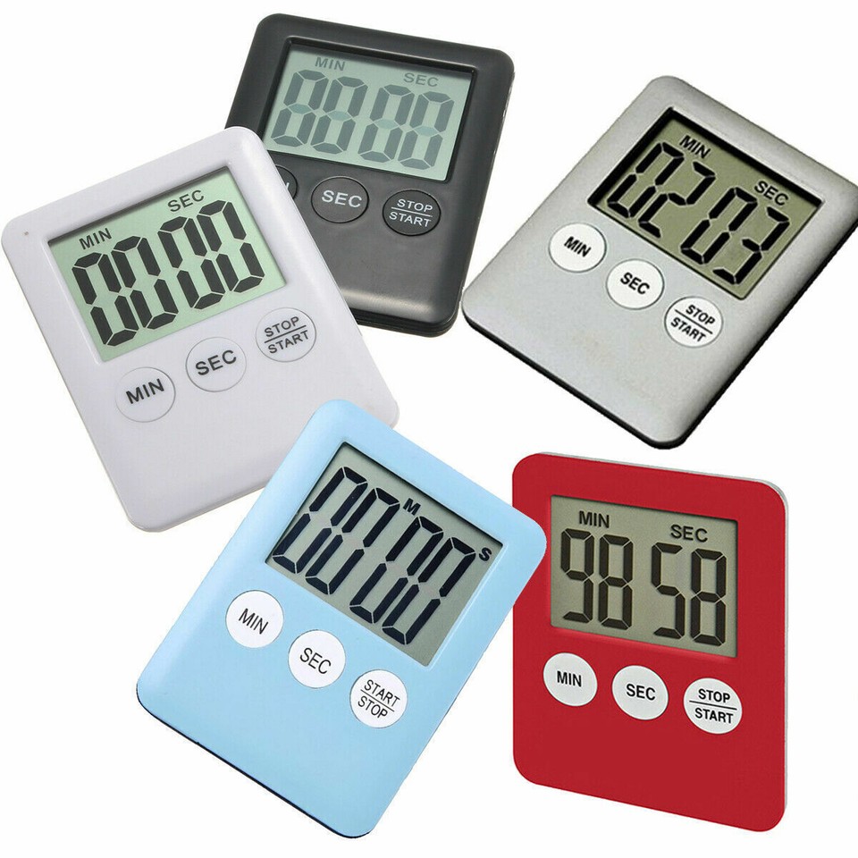 Large LCD Kitchen Cooking Digital Timer Count Down Up Clock Loud Alarm ...