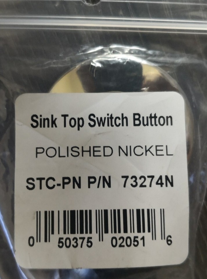 Sink Top Switch Button STC-PN 73274N, Polished Nickel | eBay