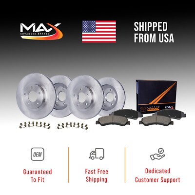 Front & Rear Brake Rotors + Ceramic Pads For Chevy Cruze/Cusze Limited ...