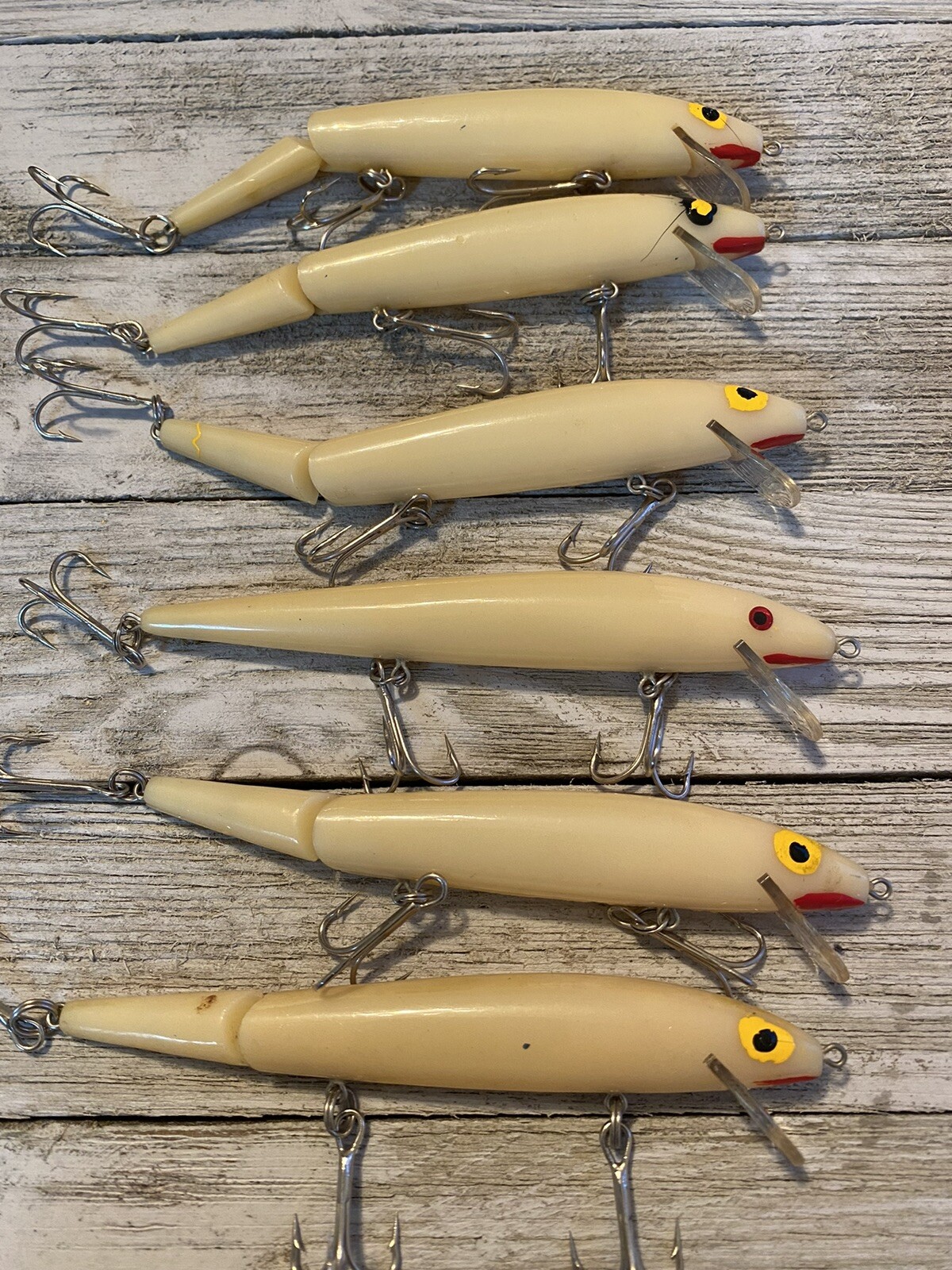 Vintage Rebel floater minnow fishing lures Hand painted eyes | eBay