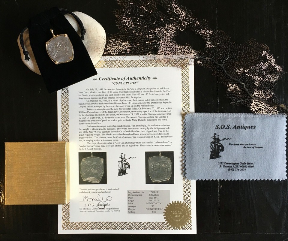 Concepcion Shipwreck Treasure Pirate Coin Authentic Piece of Eight 8R ...