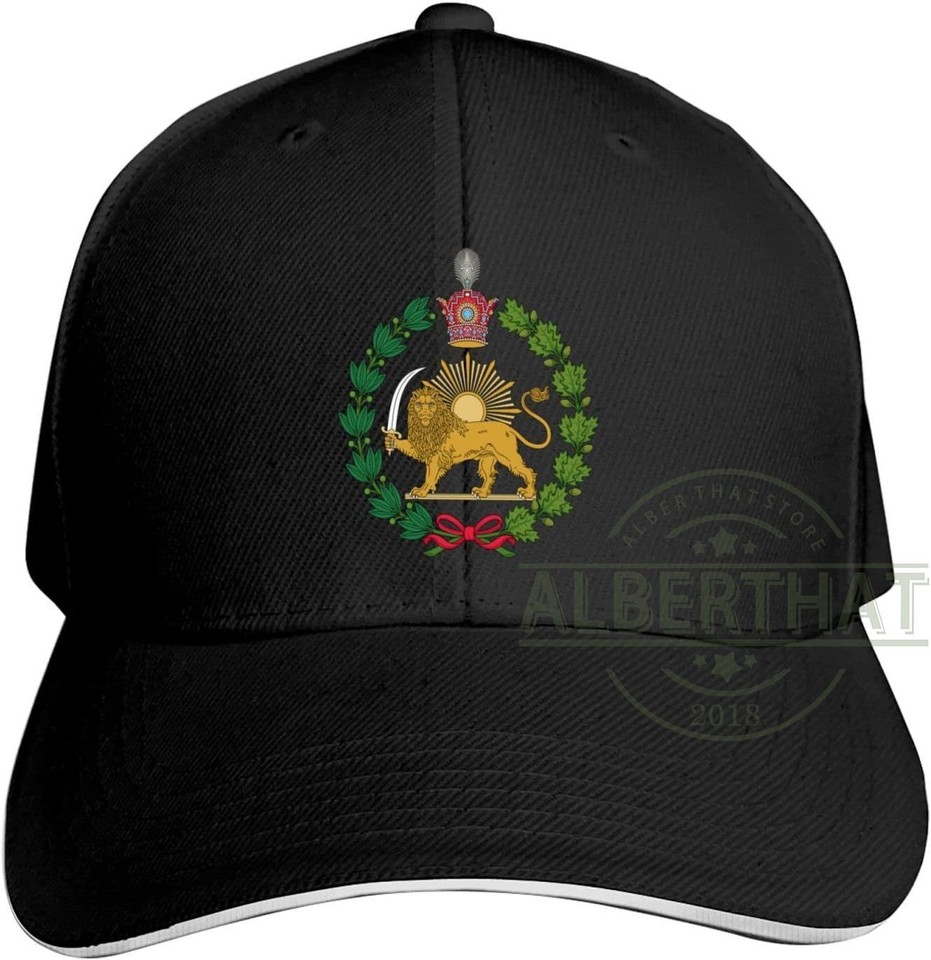Persian Flag Iranian Lion Sun and Crown Iran Persia Baseball Cap ...