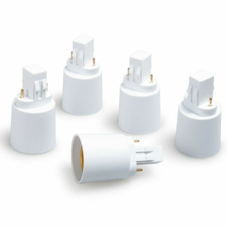 GU24/GX23 To E27 Base Socket CFL LED Lamp Adapter Holder Converter ...