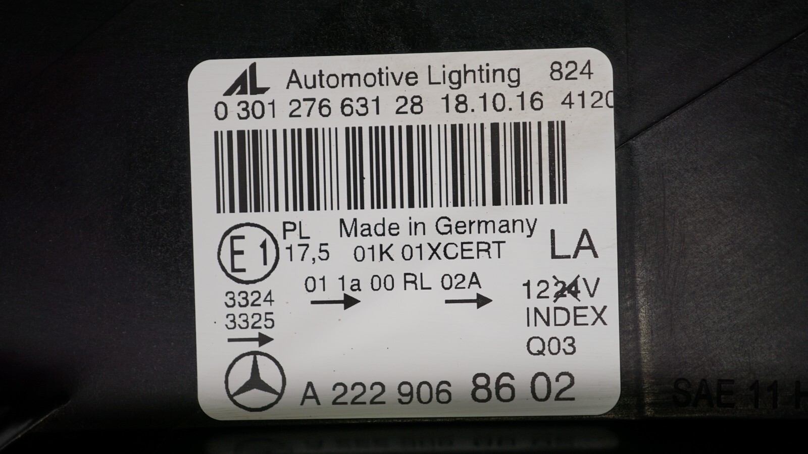 OEM MERCEDES BENZ S W222 LED INTELLIGENT LEFT HEADLIGHT COMPLETE RHD ...