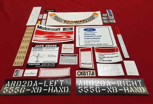 FORD XA GT 351 FALCON FULL DECAL / STENCIL KIT SUIT GS TOPLOADER 4V ...