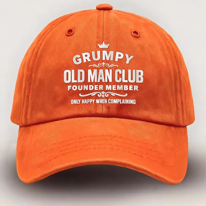 Grumpy Old Man Club Baseball Cap | Distressed Dad Hat | Funny ...