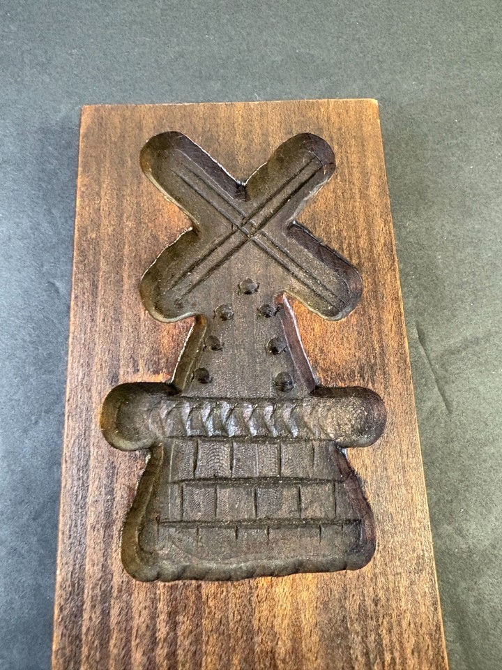 Dutch Wood Cookie Mold – Medieval Style Folk Art – Windmill, Ship ...