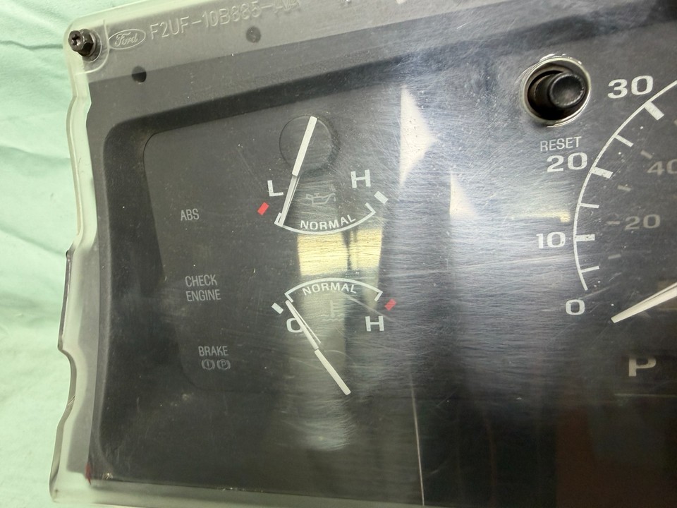 TESTED 92-96 OBS Ford F150 F250 F350 A/T Bronco GAS Instrument Cluster ...
