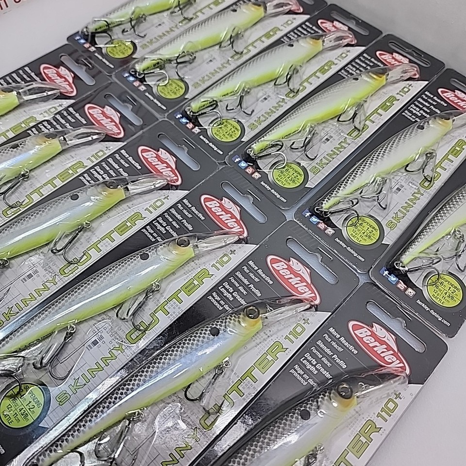 12 BERKLEY SKINNY CUTTER 110 SHALLOW 4-3/8" Jerk Bait Lot 7/16OZ Lures ...
