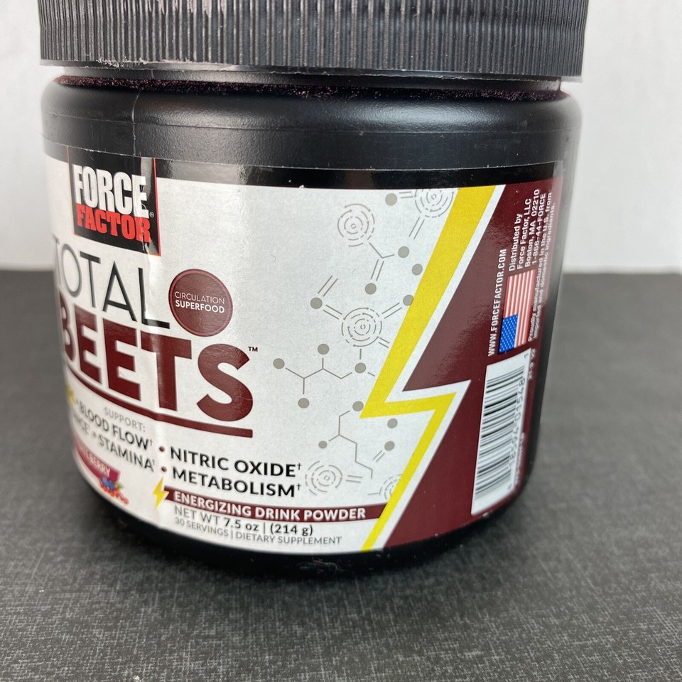 Force Factor Total Beets Energy Superfood Beet Root Powder Nitric Oxide ...