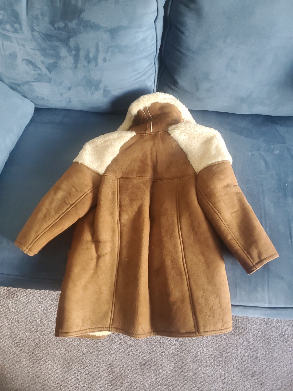 Shirling Leather Kids Sheep Fur Suede Brown Jacket Medium | eBay