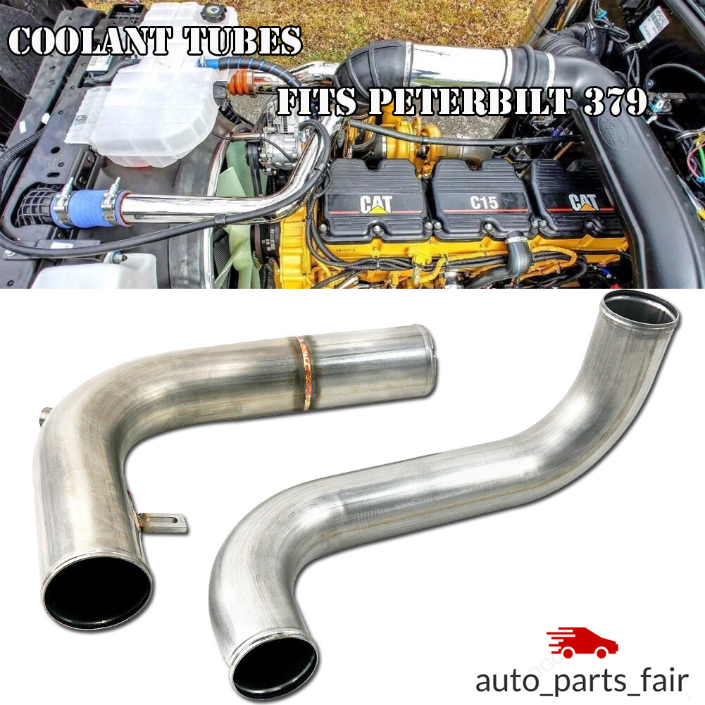 COOLANT TUBES FIT PETERBILT 379 STAINLESS STEEL UPPER & LOWER CAT C15 ...