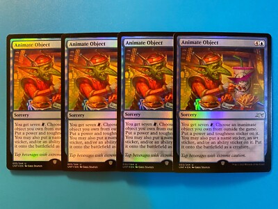 MTG 4x FOIL Animate Object Unfinity Magic the Gathering Card x4 NM | eBay