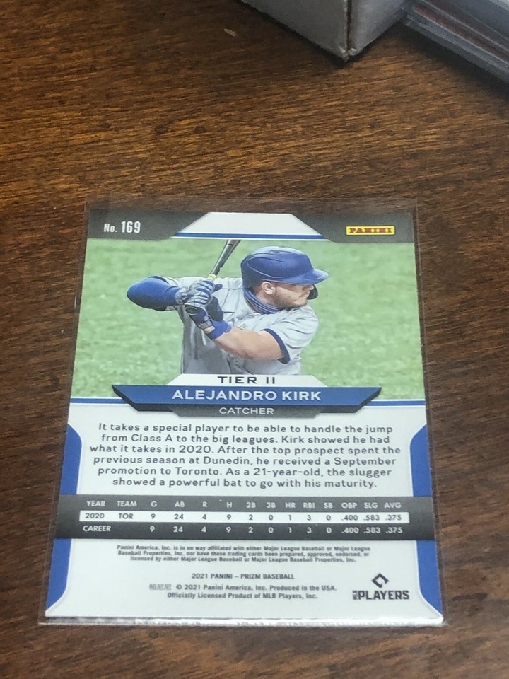 2021 Panini Prizm Tier II RC Alejandro Kirk Toronto B28 | eBay