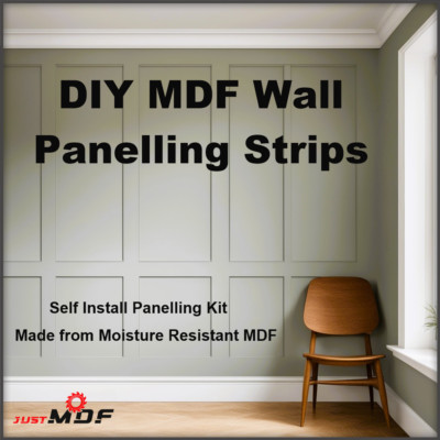 MDF Strips Shaker Style Wall Panelling DIY Wall Panel Strips Moisture ...