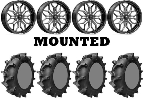 Kit 4 Interco Interforce 628 Tires 33x8-20 on MSA M47 Sniper Black ...