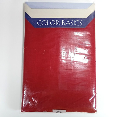 New Bardwil Color Basics Oblong Red Tablecloth 60x102 Wrinkle Free 100% ...