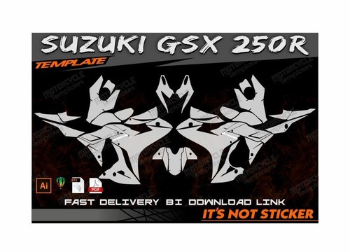 SUZUKI GSX 250R template vector 1/1 real scale EPS-PDF-CDR format | eBay