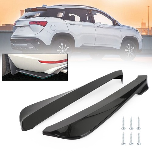 19" Gloss Black Car Rear Bumper Fin Canard Splitter Diffuser Valence ...